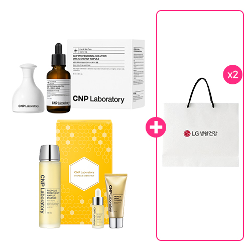 [23추석] CNP프로페셔널 솔루션 비타씨 앰플기획 + 프로폴리스 에센스 100ml 기획세트 +(증정)쇼핑백 | LG생활건강 가족몰