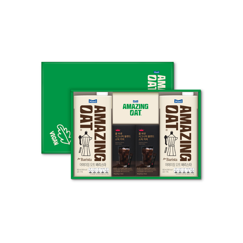 [Maeil] 매일유업 오트 바리스타 950ml 2ea +폴바셋 스틱커피 5입 2ea 선물세트 | LG생활건강 가족몰