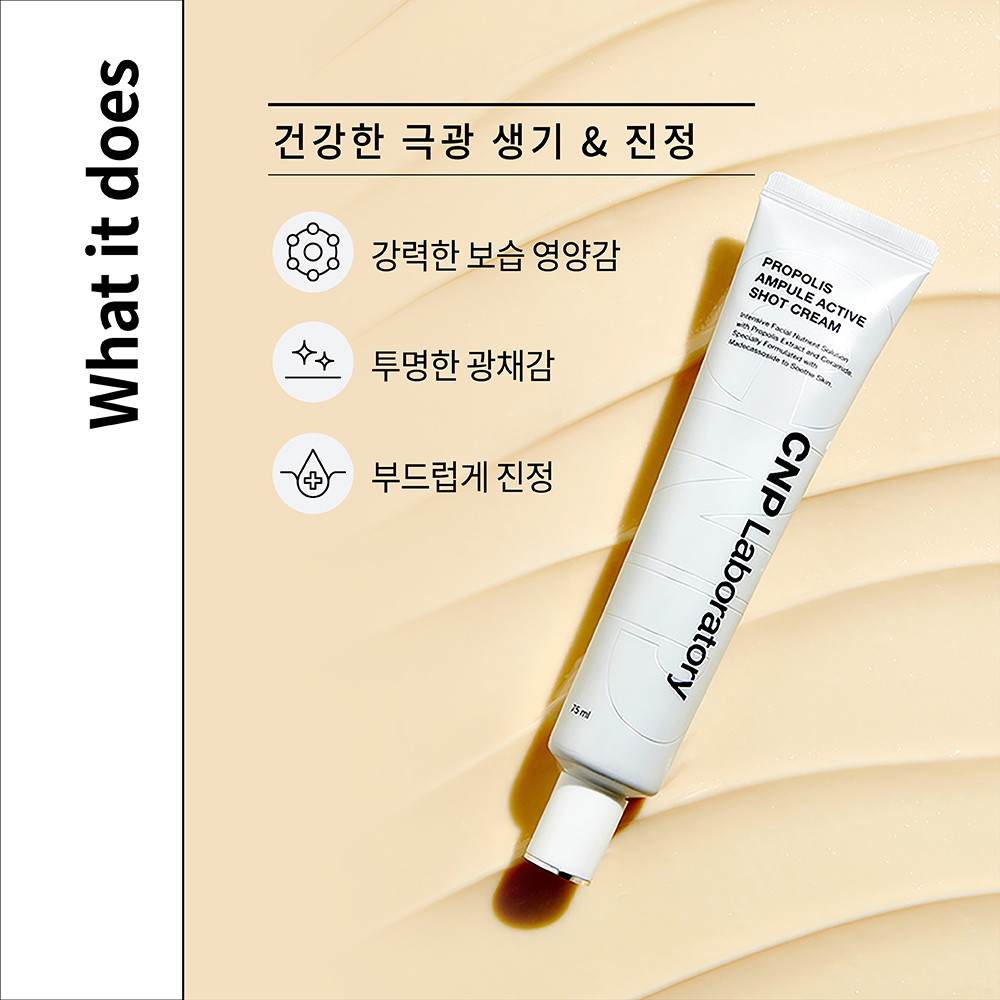 CNP 프로폴리스 앰플 샷 크림 75ml+(증정)CNP 프로폴리스에센셜아이크림5ML | LG생활건강 가족몰