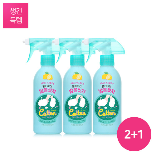 ⏰★2+1★온더바디 발을씻자 코튼풋샴푸 385ml 3개 (레몬,자몽, 쿨링 중 택1) | LG생활건강 가족몰