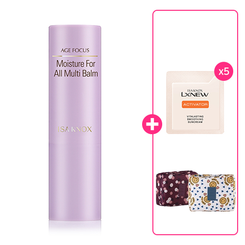 이자녹스 에이지포커스 바이탈콜라겐 수분포올 멀티밤+(증정)여행필수품 파우치+선 샤쉐 5매 | LG생활건강 가족몰